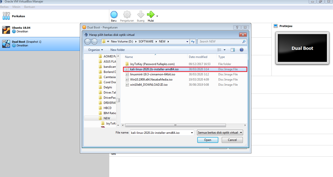 Cara Mudah Instal Triple Boot di VirtualBox Terbaru 2020